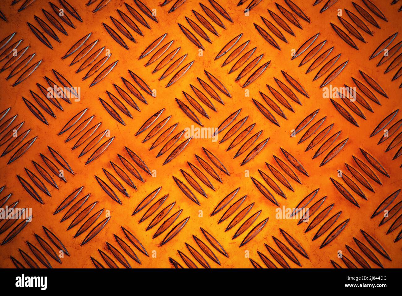 background or texture abstract orange color steel sheet with pattern ...