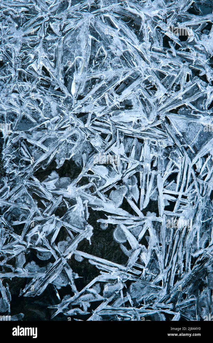 nature background abstract shapes on frozen water Stock Photo - Alamy