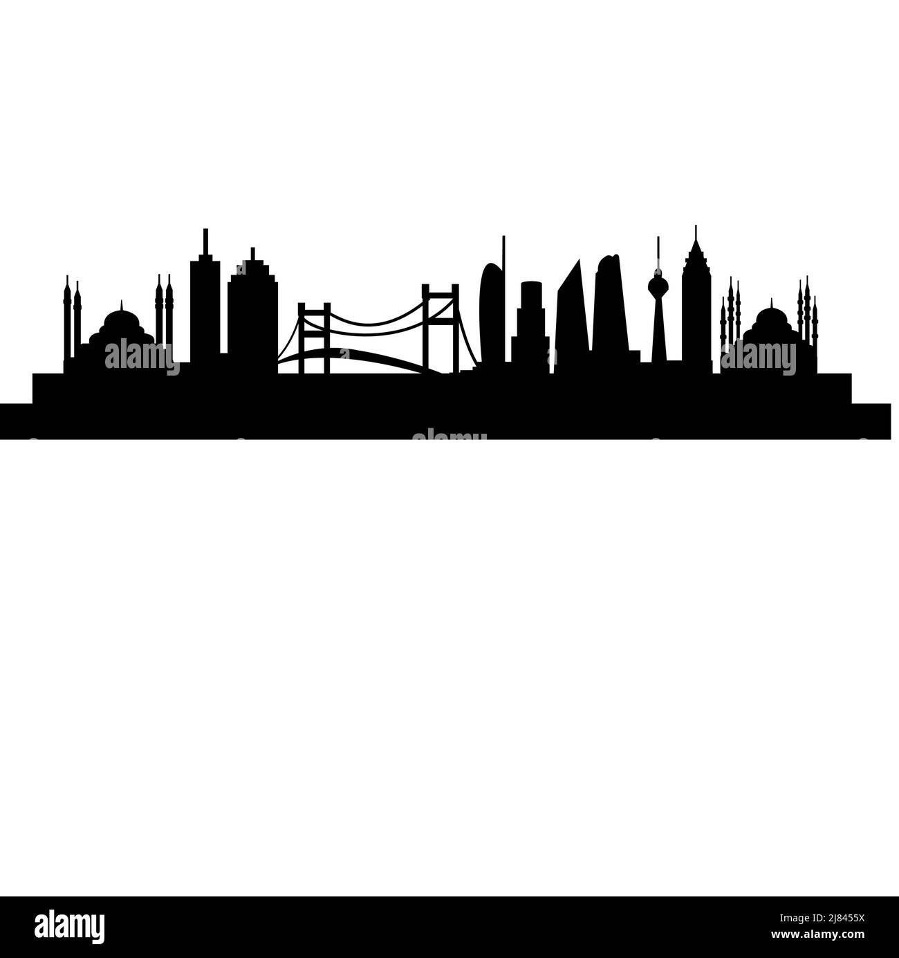 Istanbul bosphorus bridge blue Black and White Stock Photos & Images ...