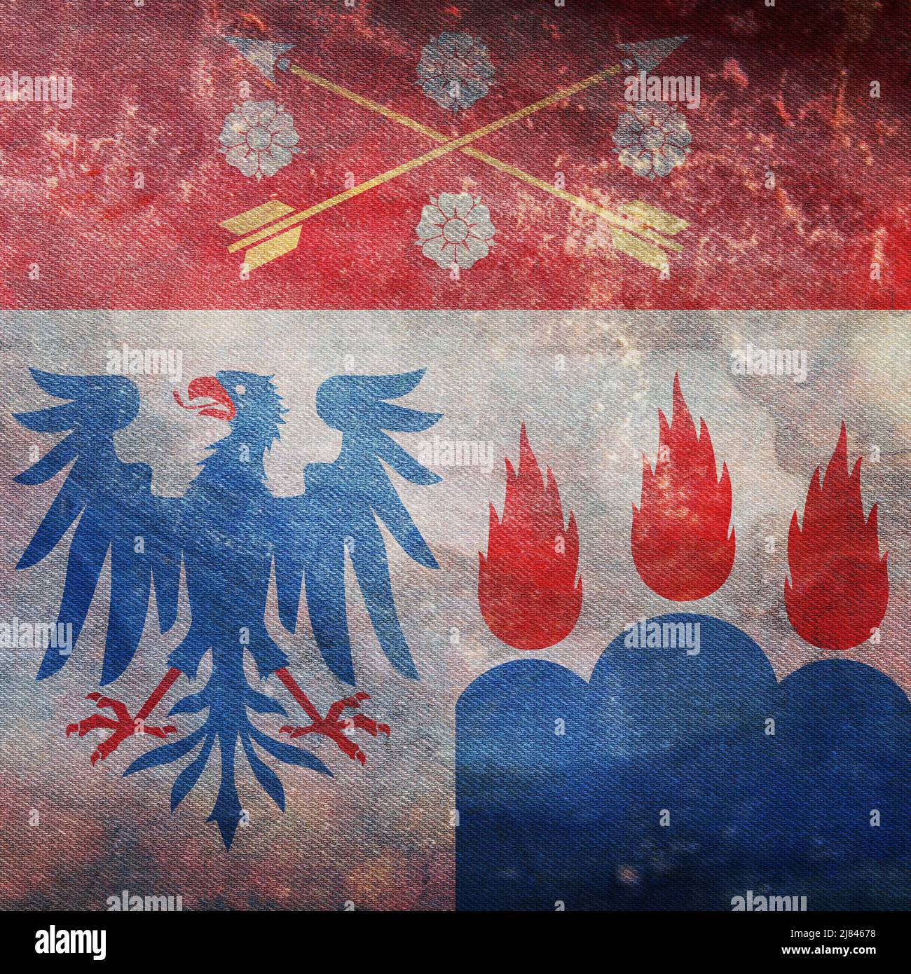 Top view of retro flag orebro, Sweden with grunge texture. Swedish ...