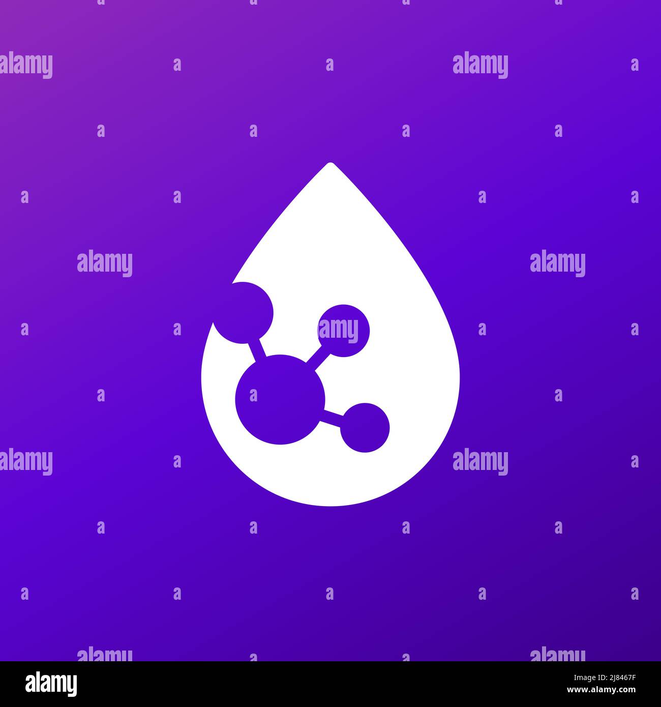 Acid drop vector icon with molecule Stock Vector Image & Art - Alamy