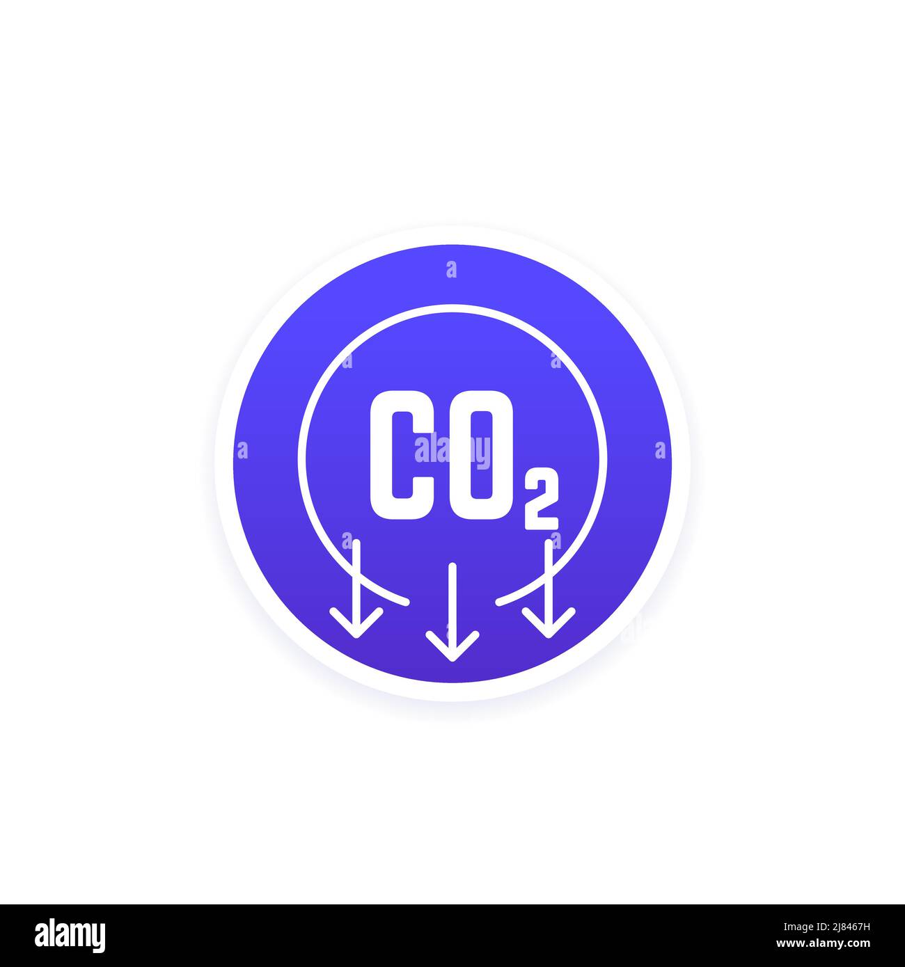 co2 gas, carbon emissions reduction vector icon Stock Vector Image ...