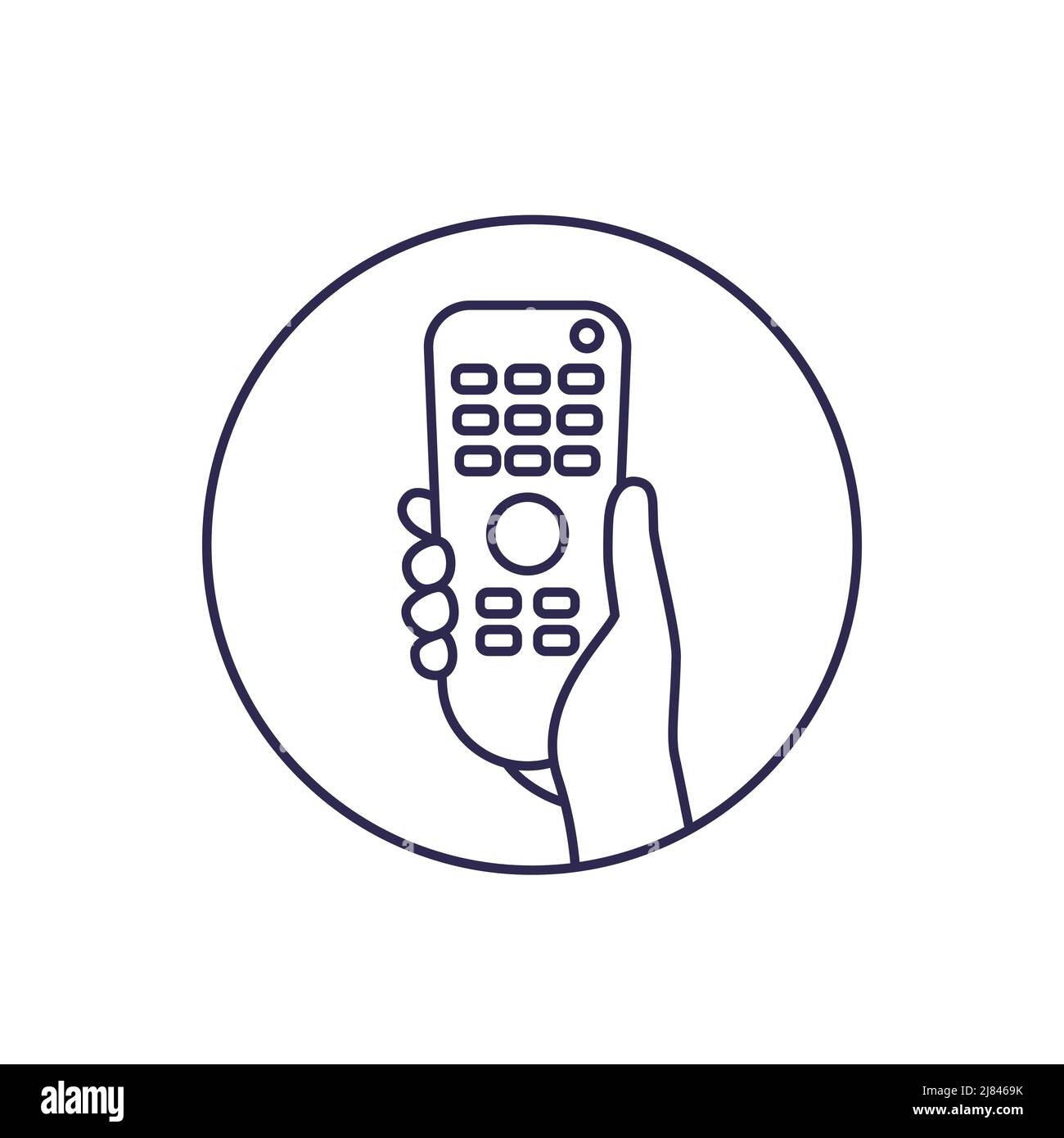 Remote Control Icon With Hand