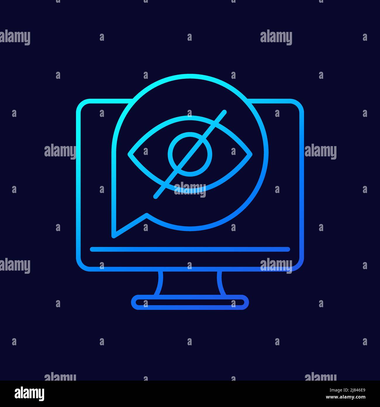 Eye looking computer screen Stock Vector Images - Alamy