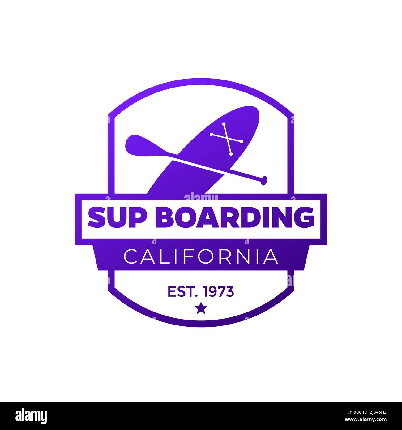 SUP Boarding logo, vector emblem Stock Vector Image & Art - Alamy