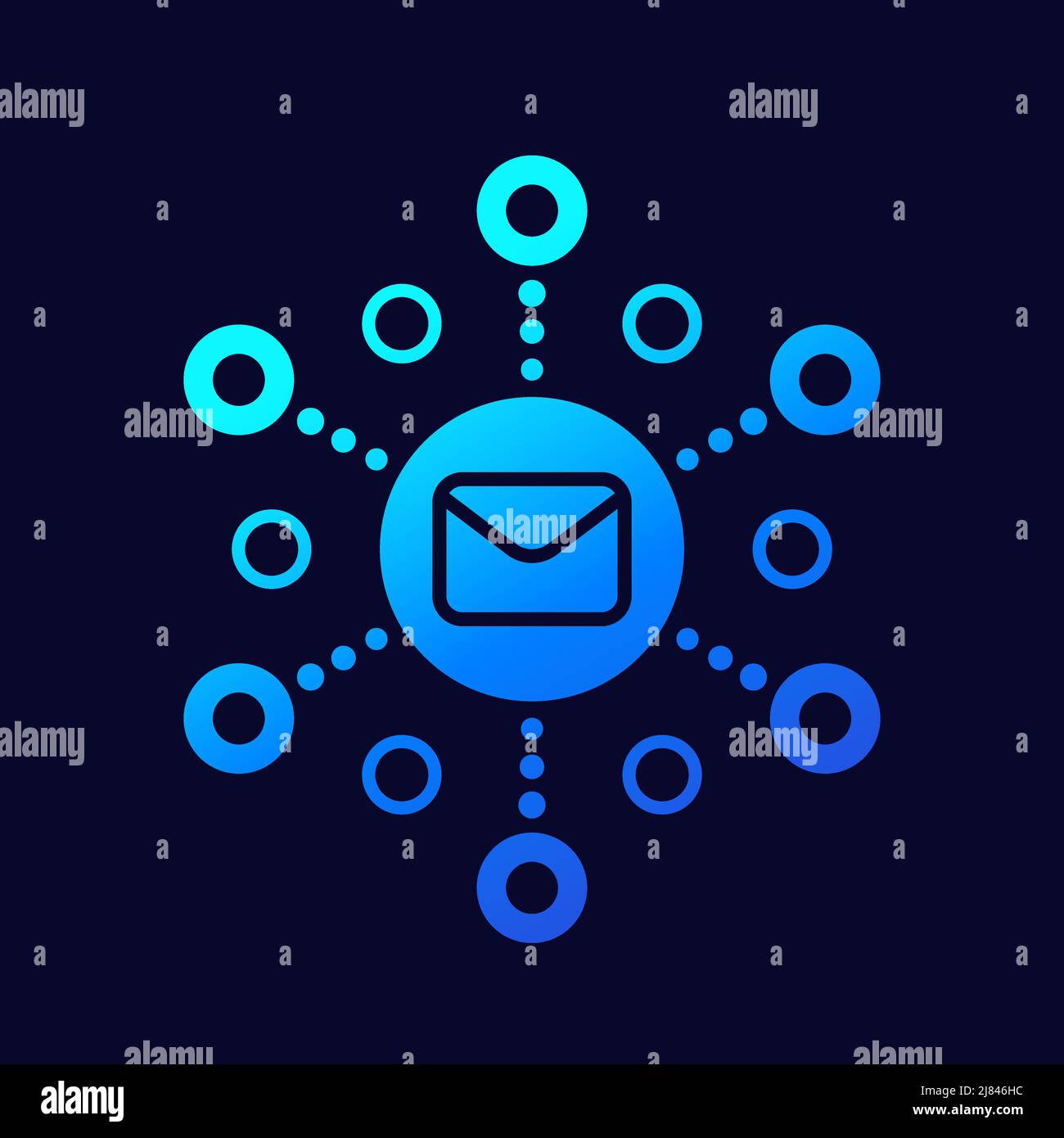 Email Marketing Icon With Mail Letter Stock Vector Image And Art Alamy