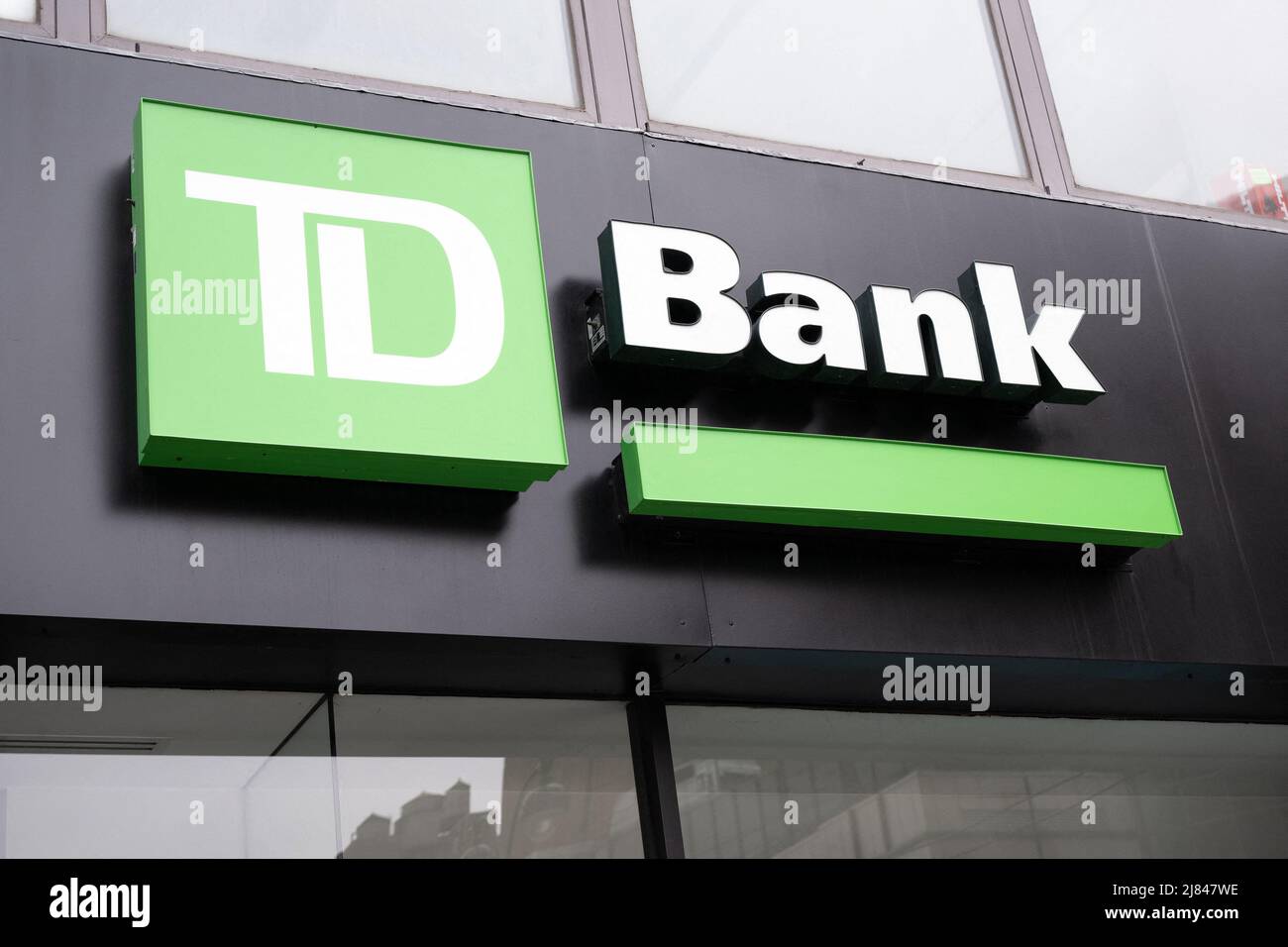 A shop sign of TD Bank, on May 07, 2022 in New-York City, USA. Photo by ...
