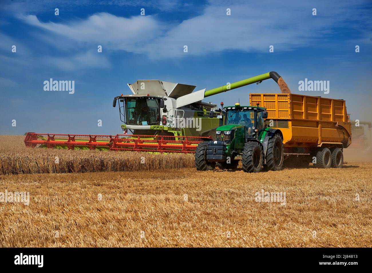 Aerial harvester cut wheat crop hi-res stock photography and images - Alamy