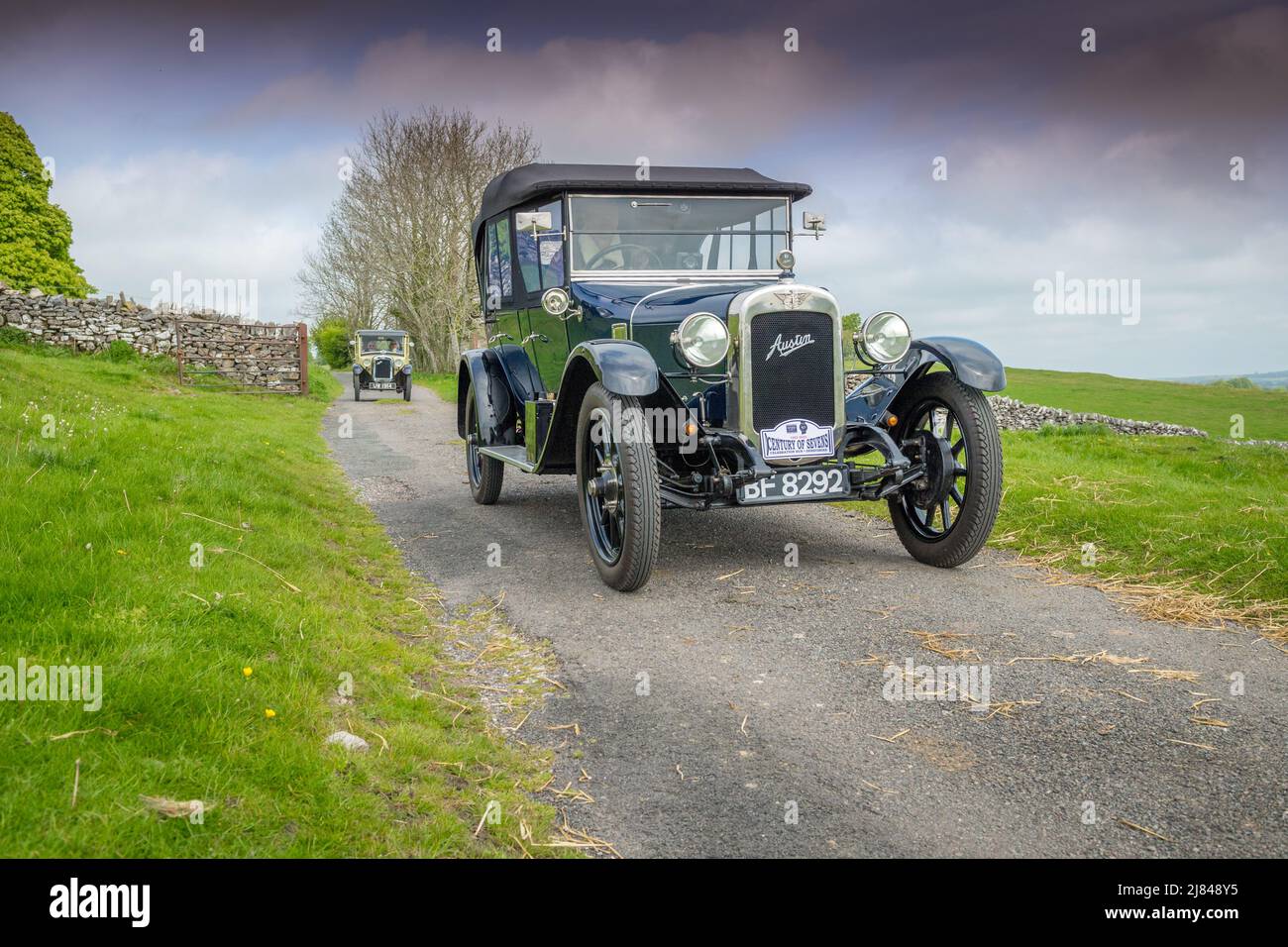 The Pre War Austin 7 car club members taking part in the ‘Century of ...
