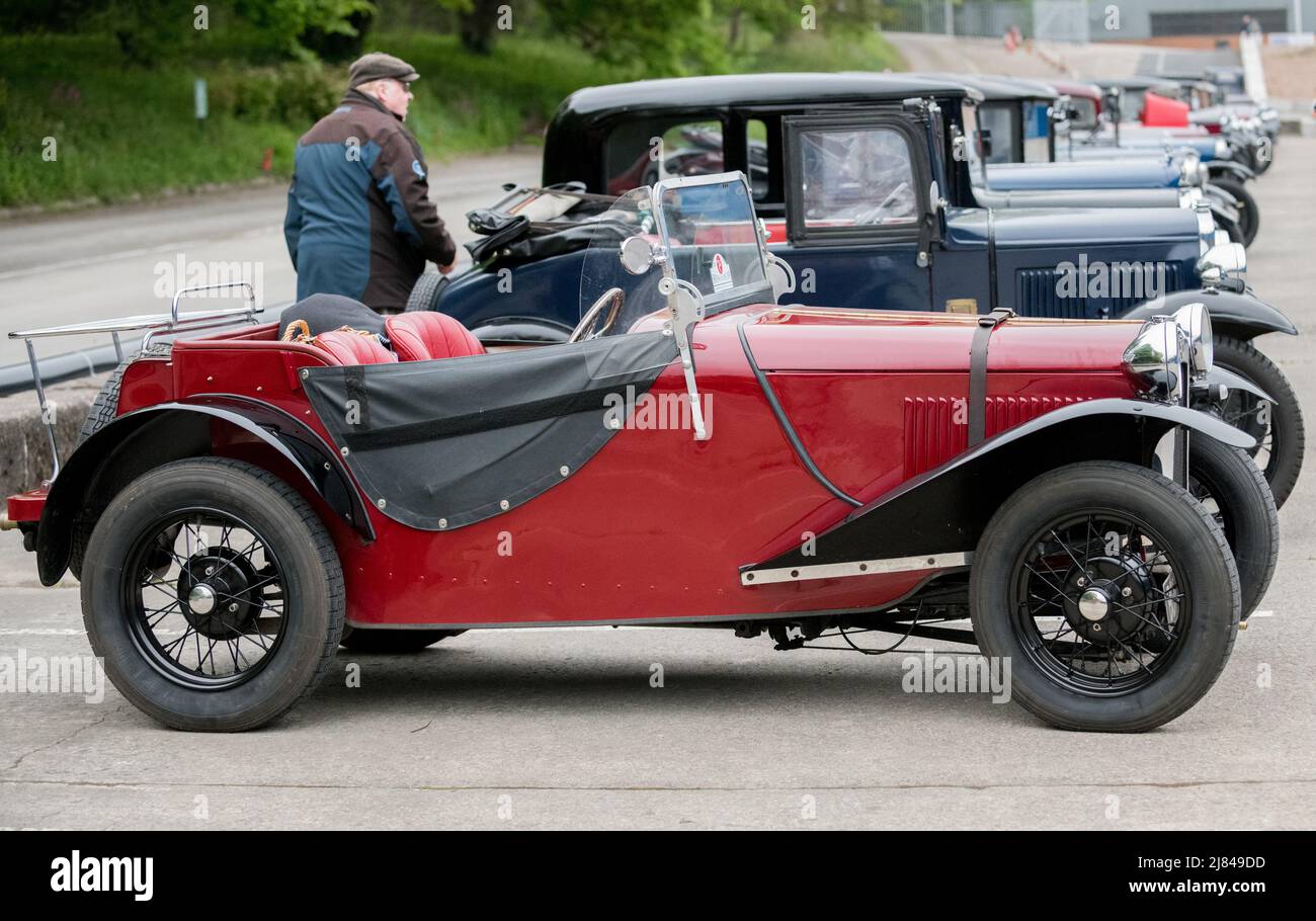 The Pre War Austin 7 car club members taking part in the ‘Century of ...
