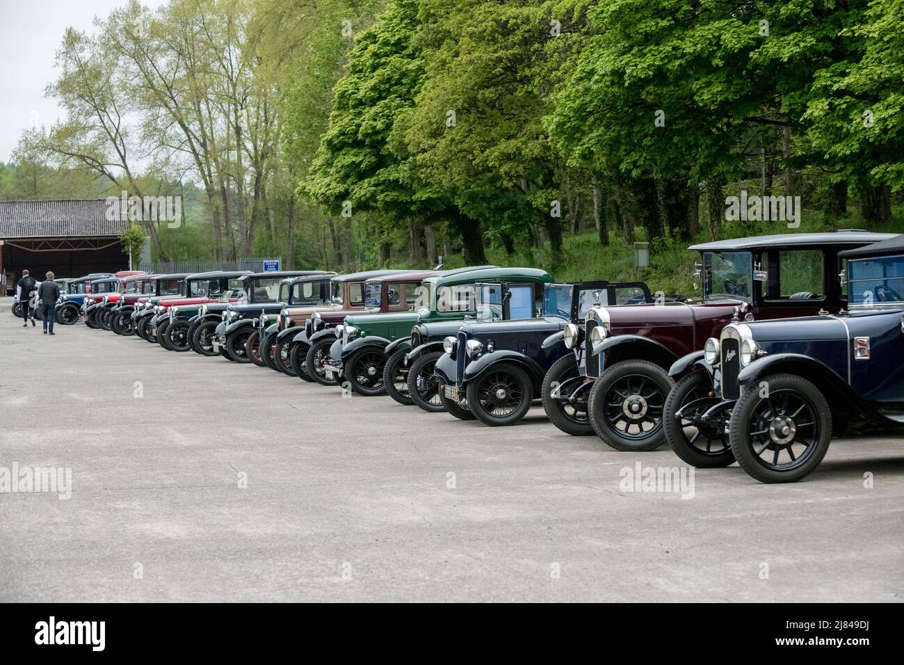 The Pre War Austin 7 car club members taking part in the ‘Century of ...