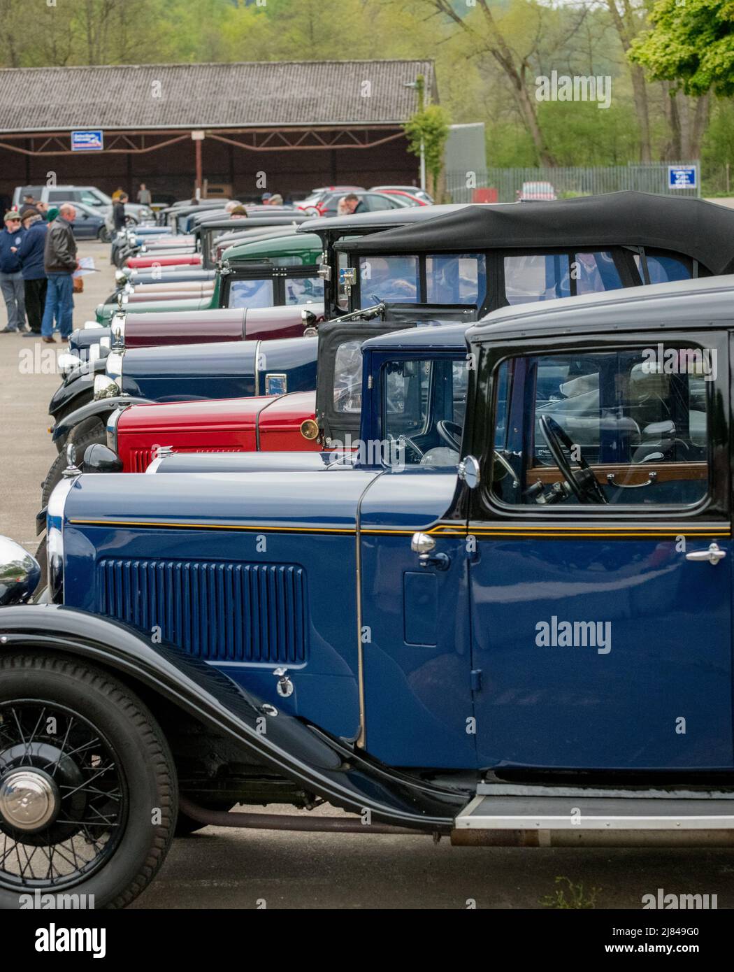 The Pre War Austin 7 car club members taking part in the ‘Century of ...