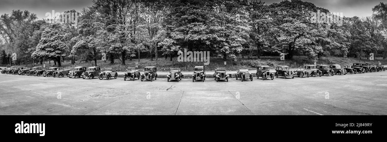 The Pre War Austin 7 car club members taking part in the ‘Century of ...