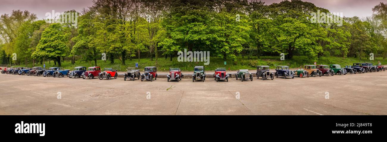 The Pre War Austin 7 car club members taking part in the ‘Century of ...
