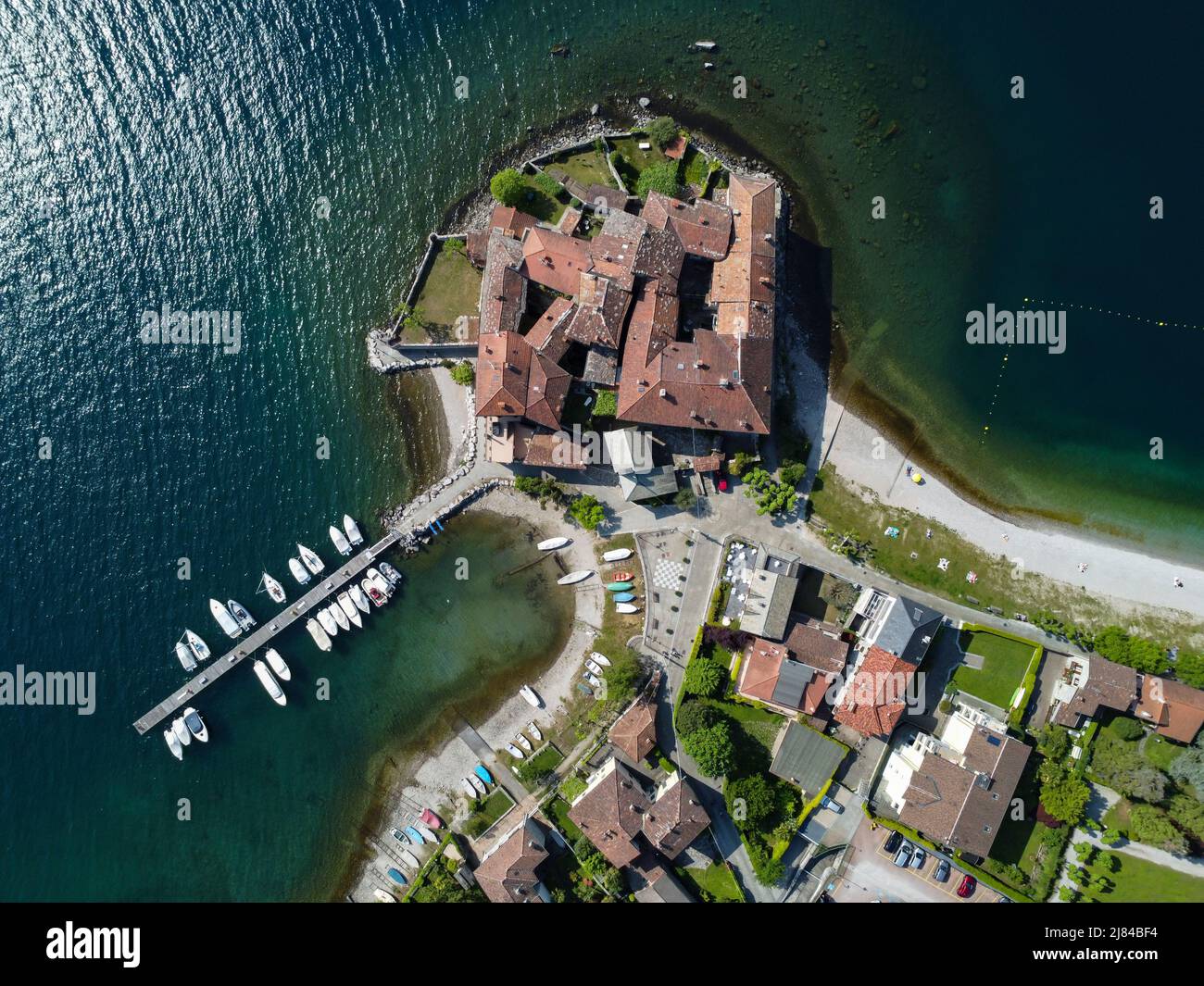 Aerial view of Lierna, a village on Lake Como Stock Photo - Alamy
