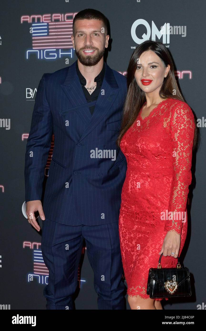 Rome, Italy. 12th May, 2022. Matija Nastasic and Jelena attend the red ...