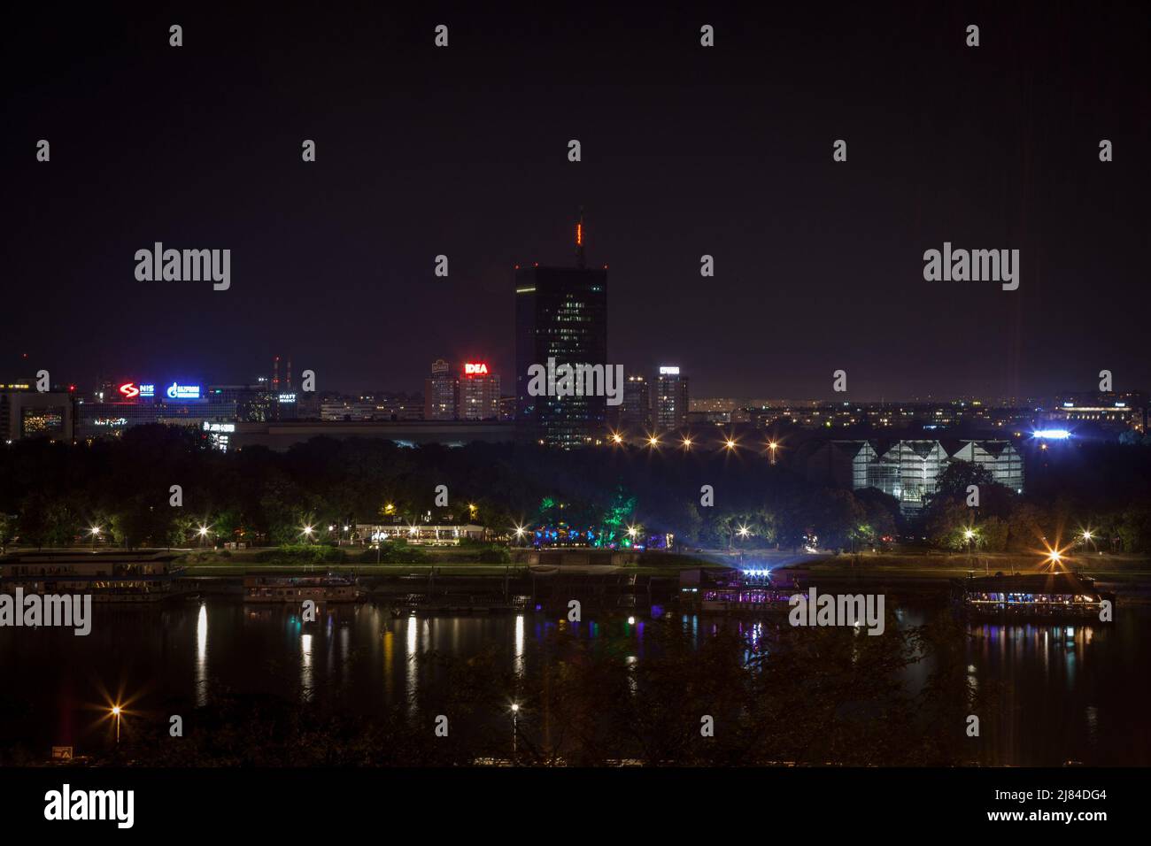 Picture of the district of Novi Beograd (New Belgrade) in the capital ...