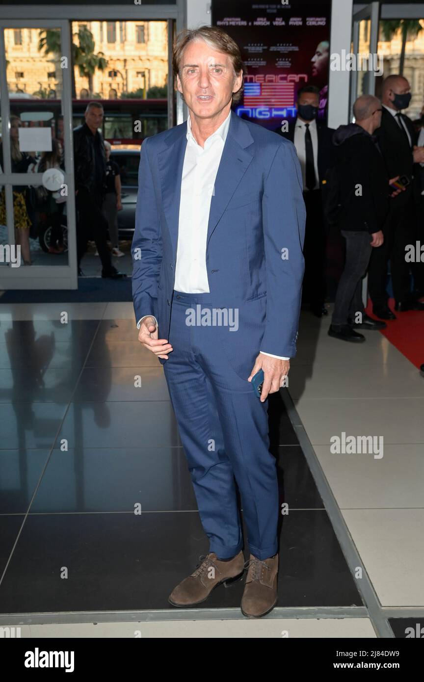 Roberto Mancini attends the red carpet of the premiere of the movie ...