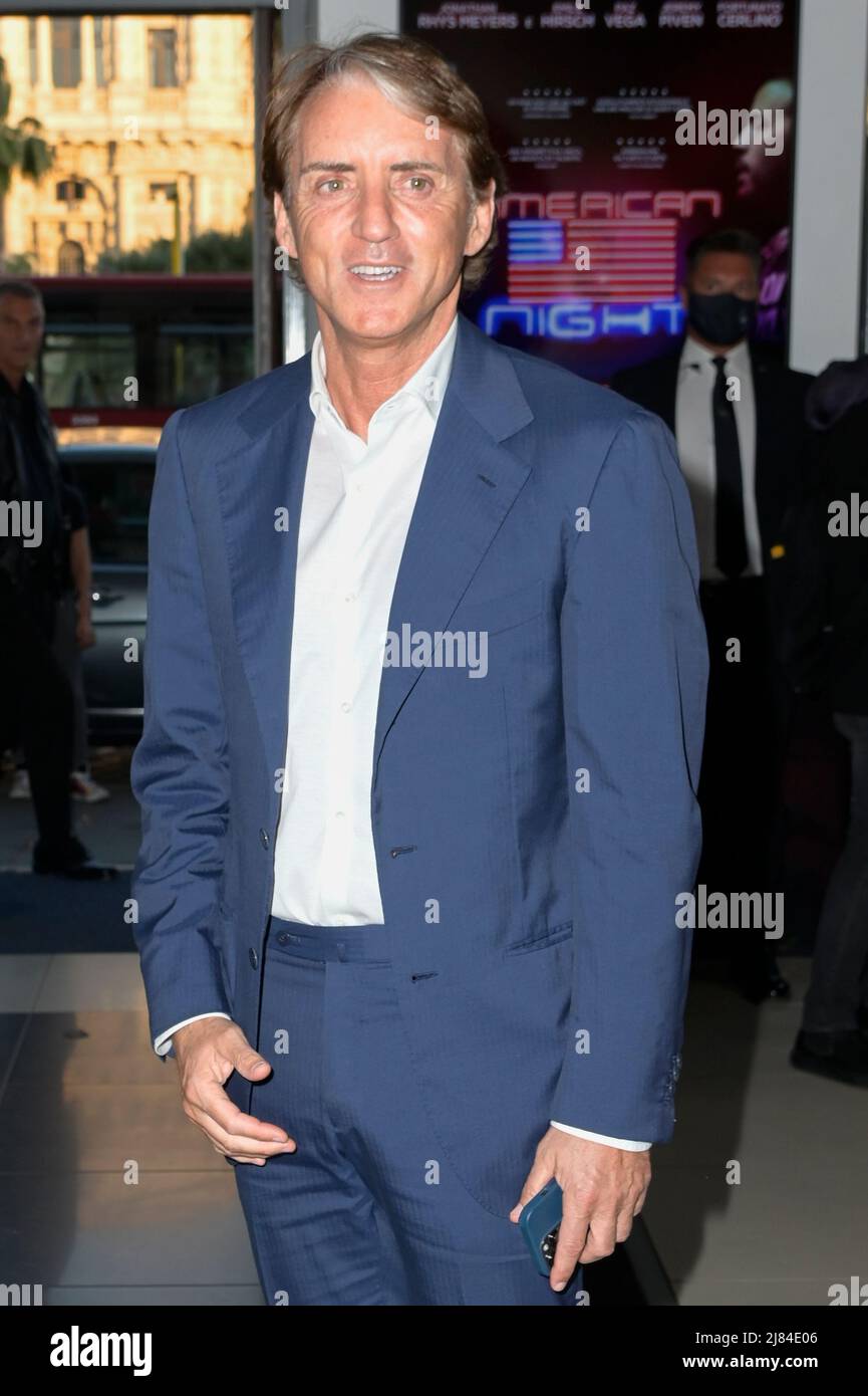 Roberto Mancini attends the red carpet of the premiere of the movie ...