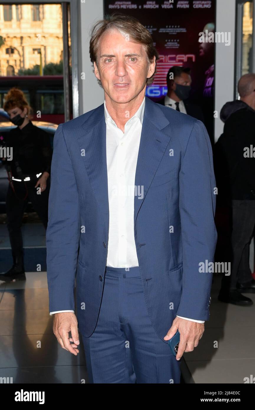 Roberto Mancini attends the red carpet of the premiere of the movie ...