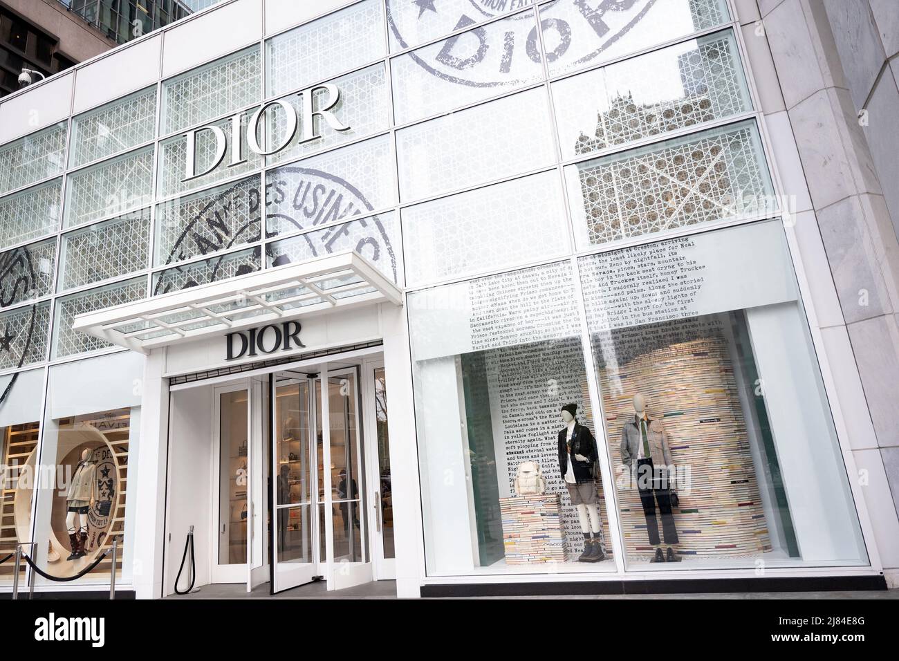 A shop sign of DIOR, on May 07, 2022 in New-York City, USA. Photo by ...