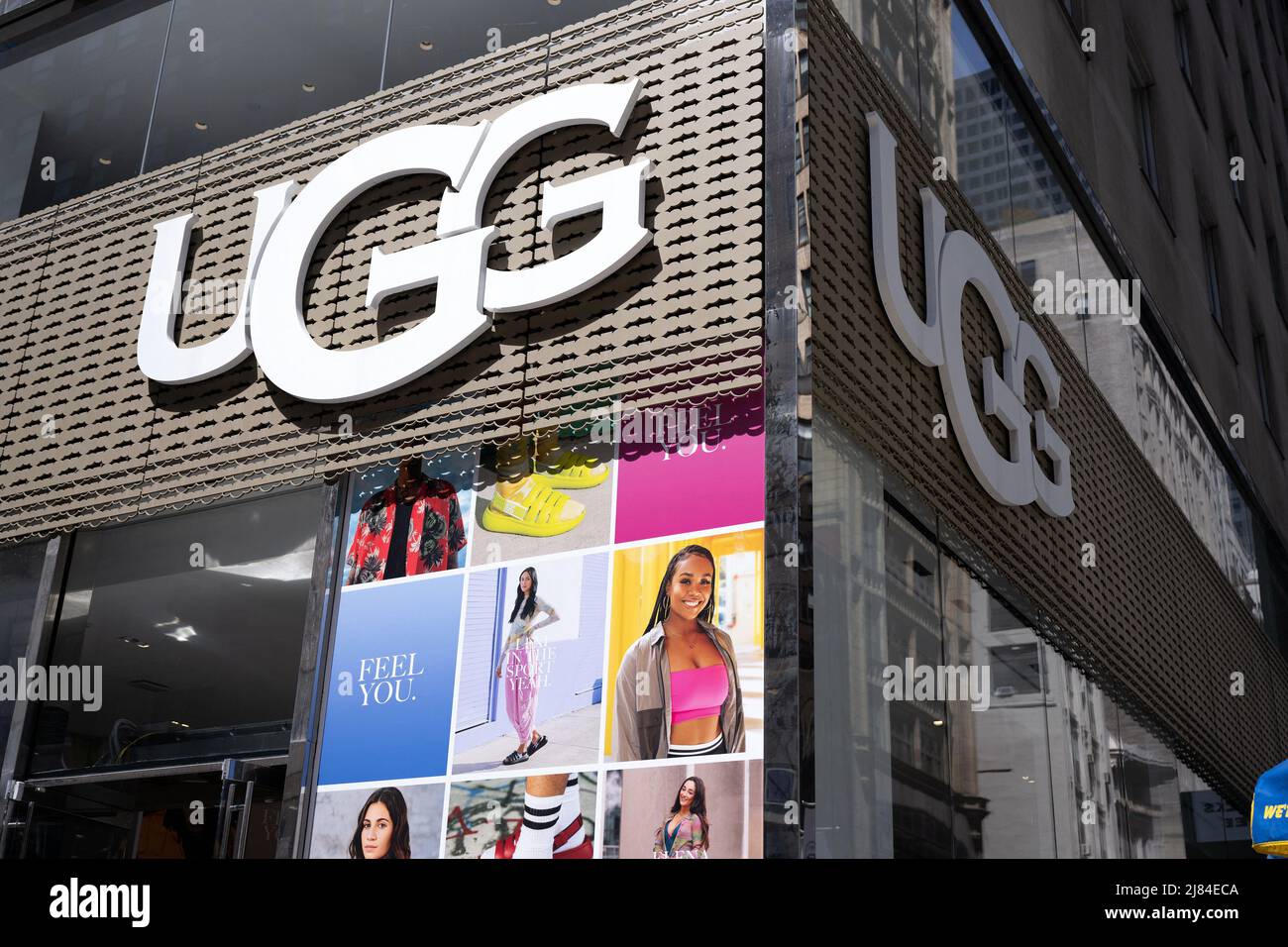 A shop sign of UGG, on May 07, 2022 in New-York City, USA. Photo by ...