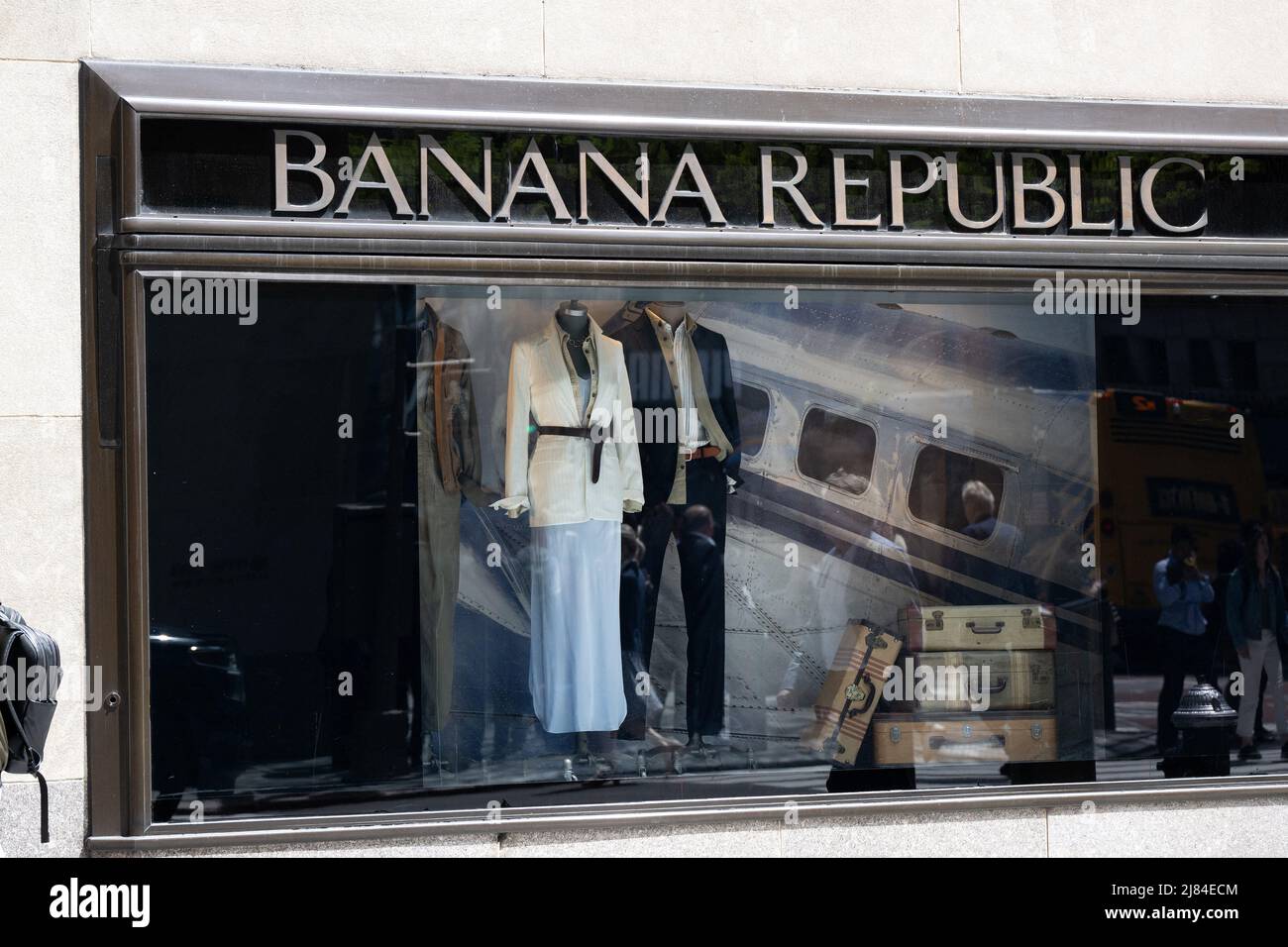 A shop sign of BANANA REPUBLIC, on May 07, 2022 in New-York City, USA ...
