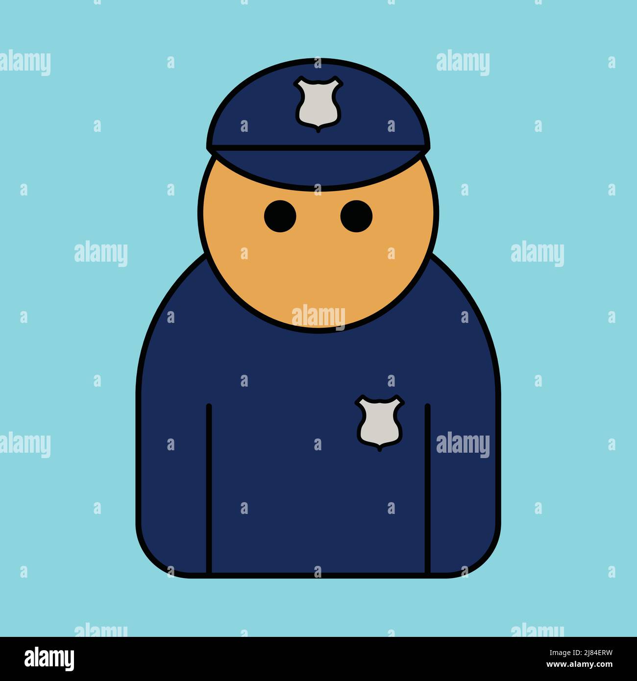 Policeman vector vectors hi-res stock photography and images - Alamy