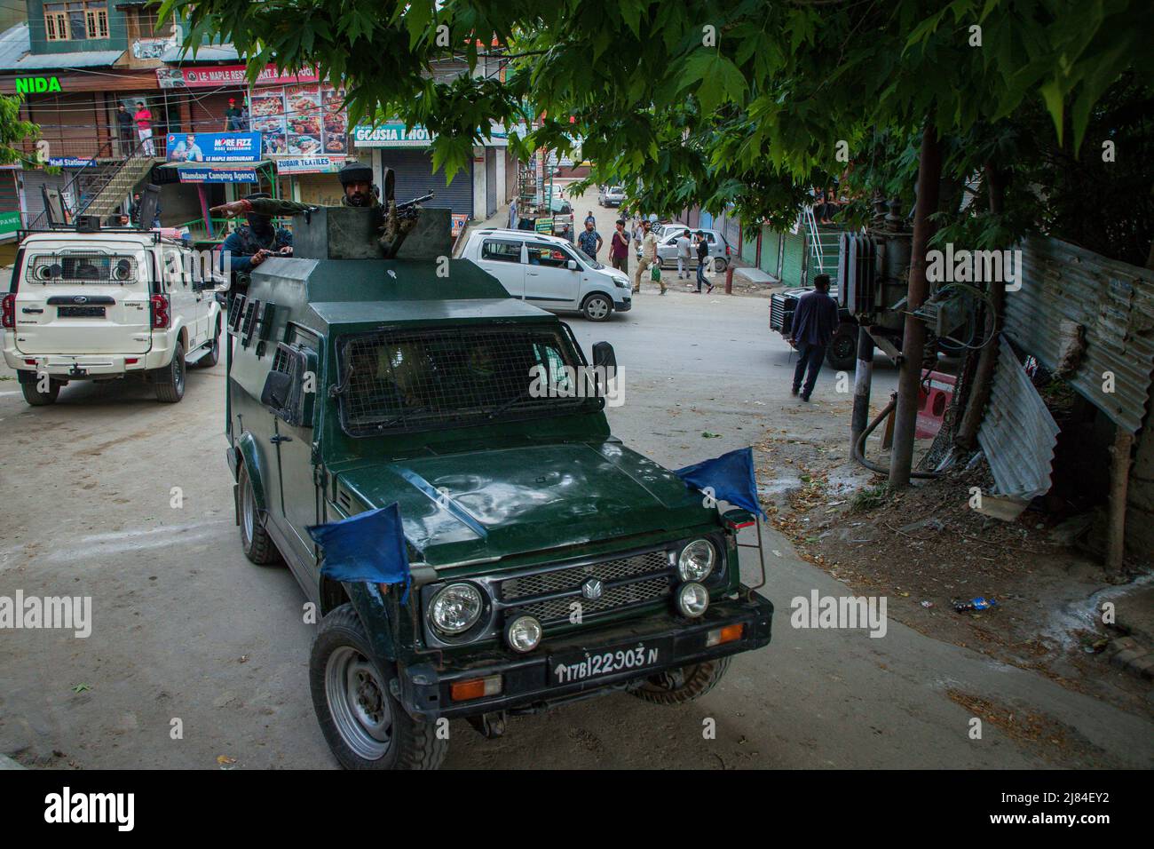 Indian paramilitary vehicle hi-res stock photography and images - Alamy