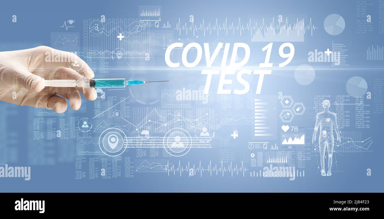 Syringe needle with virus vaccine Stock Photo - Alamy