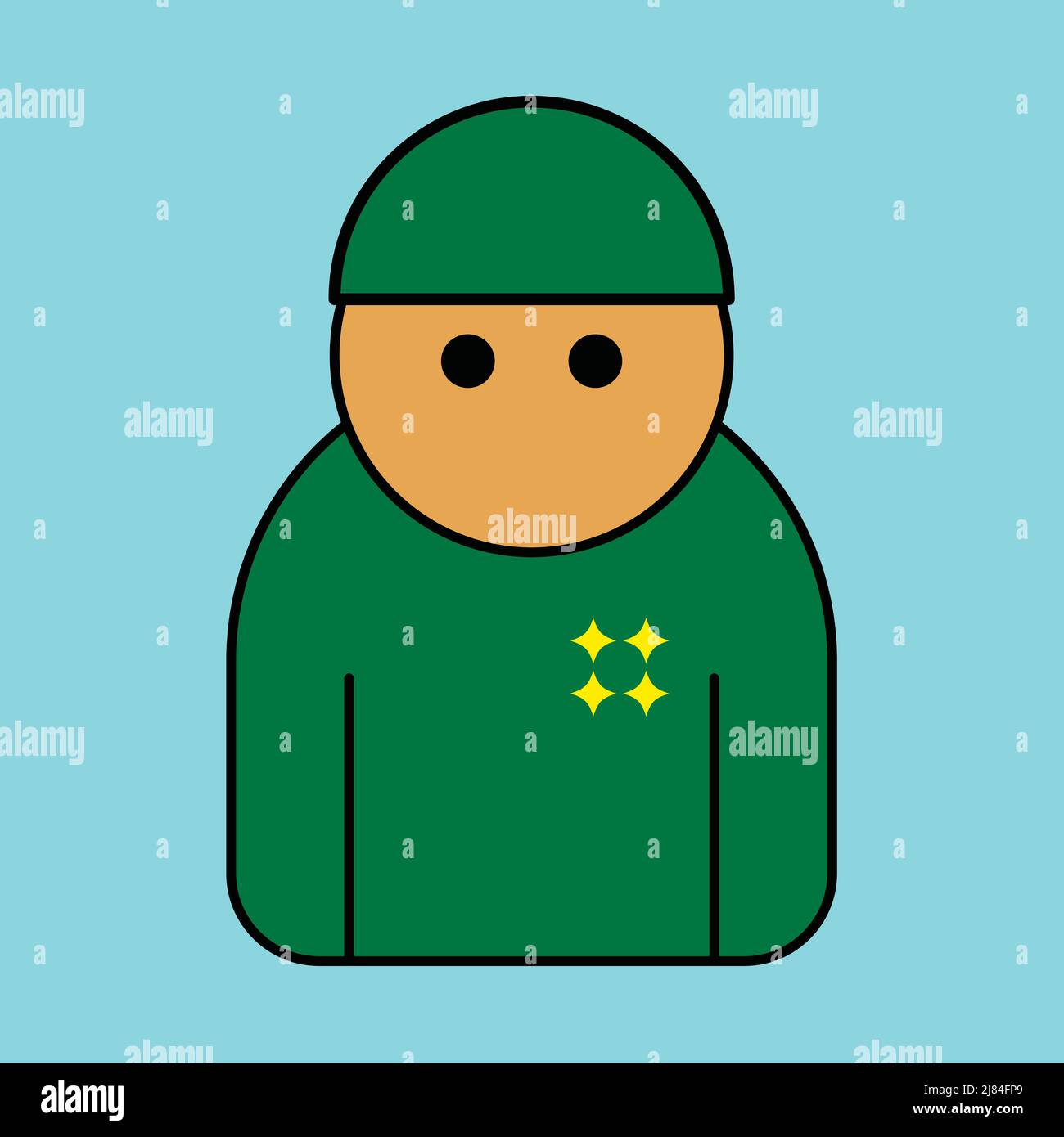 Army general flat design - vector illustration Stock Vector Image & Art ...