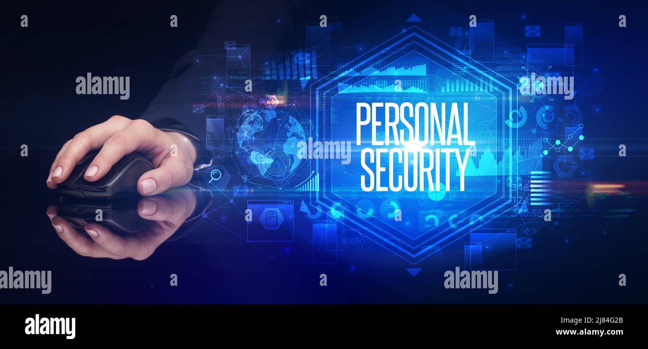 hand holding wireless peripheral, cyber security concept Stock Photo ...