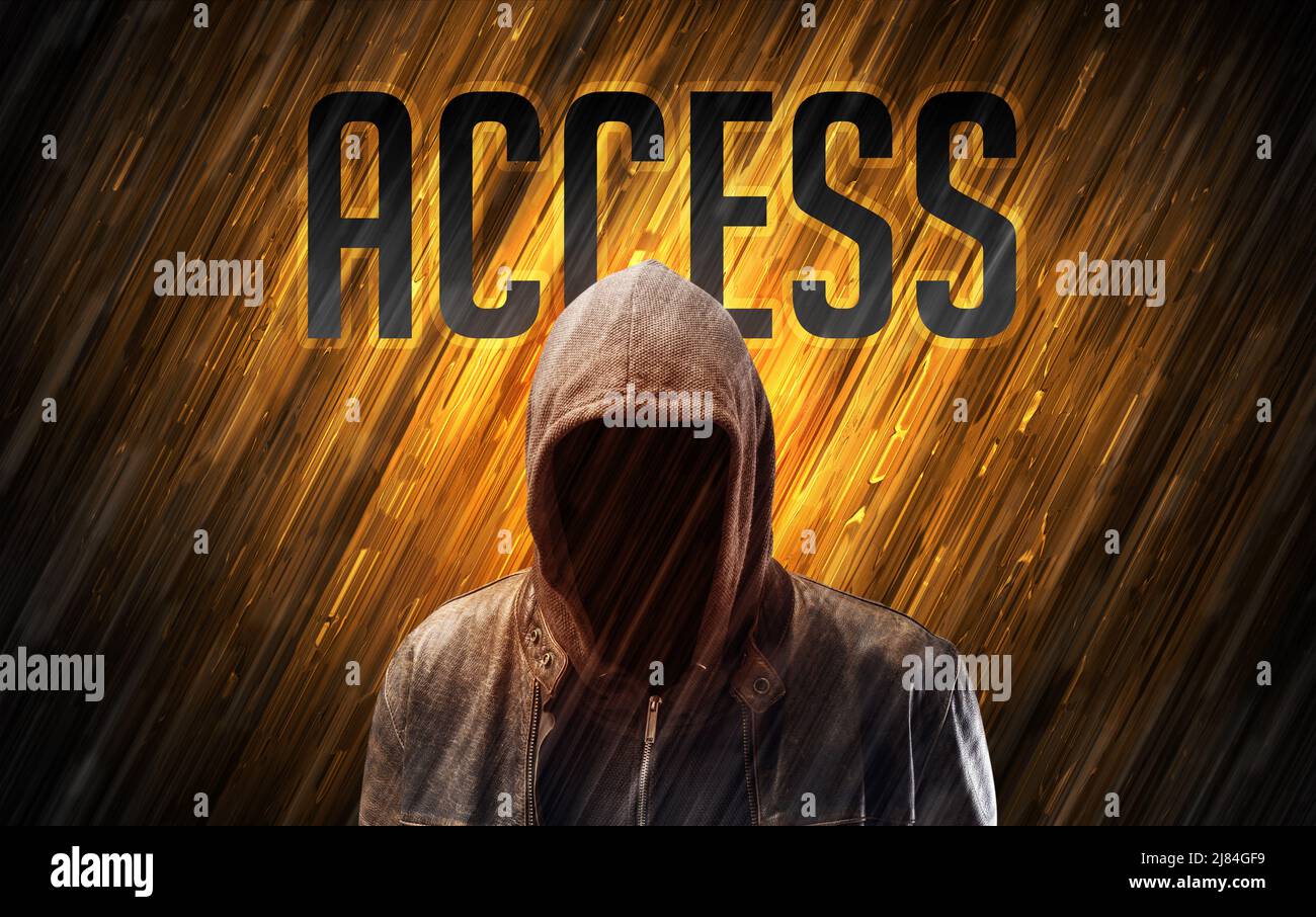 Mysterious man with security concept Stock Photo - Alamy