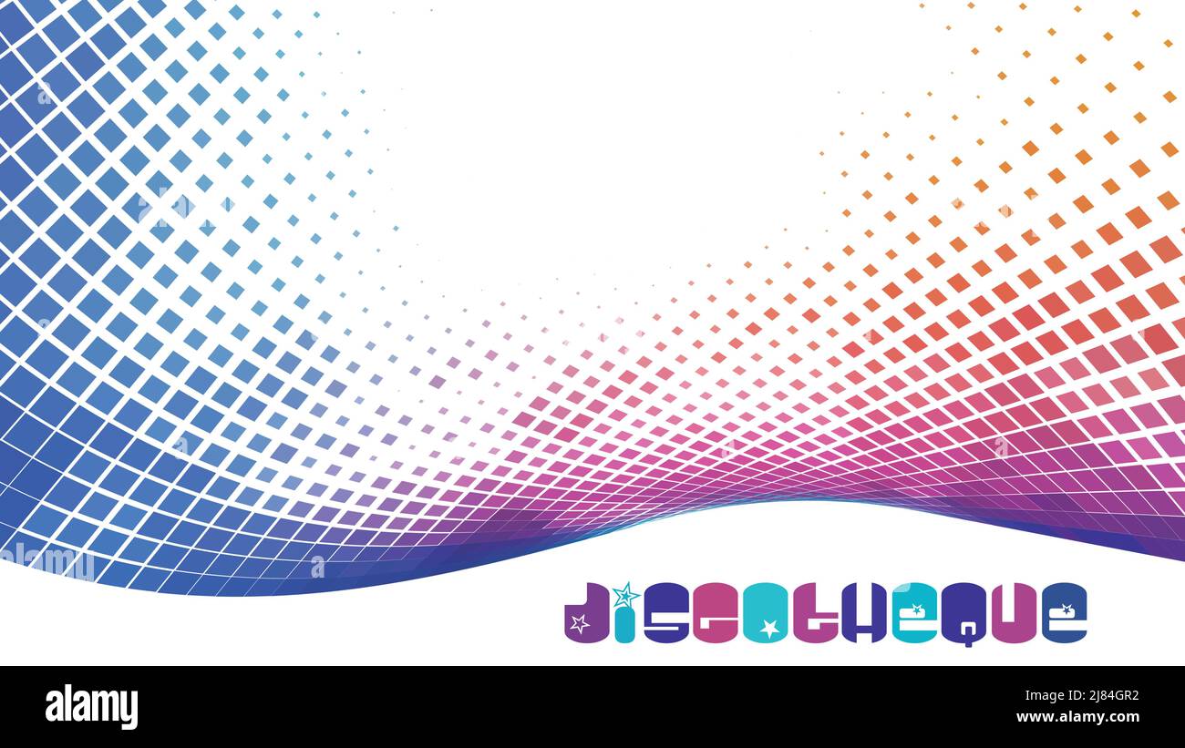 Discotheque background. Abstract disco pattern with curved halftone ...