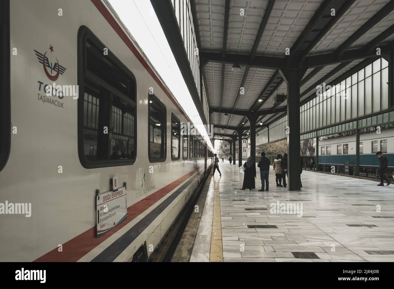 Ankara, Turkey - February 21, 2022: Close up shot of Eastern Express ...