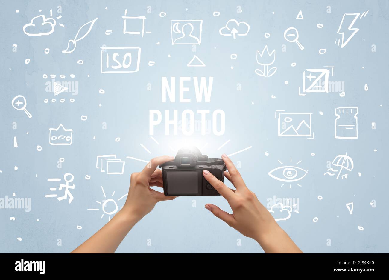 Hand taking picture with digital camera Stock Photo - Alamy
