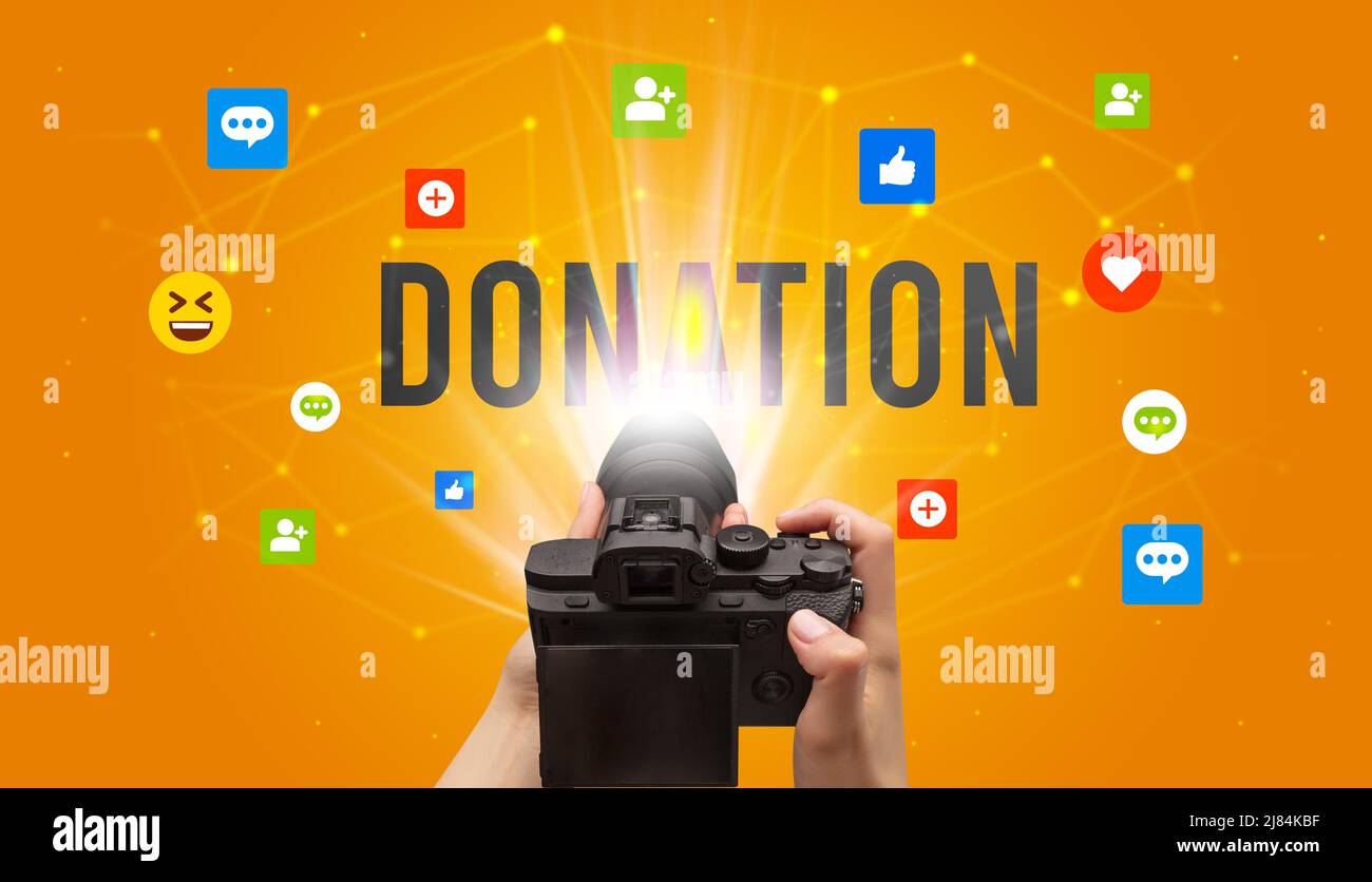 Using camera to capture social media content Stock Photo - Alamy