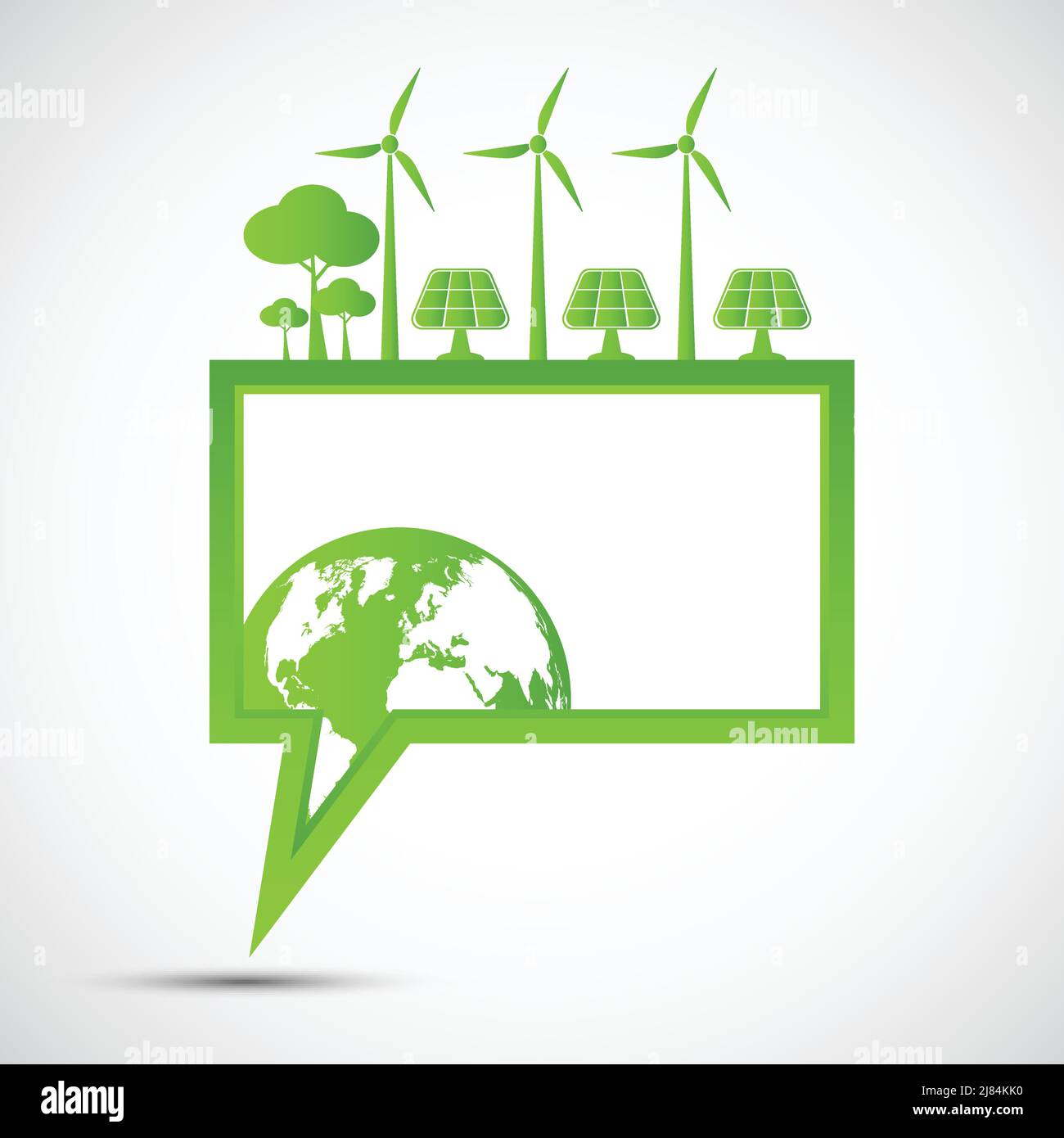 Ecology and Environmental Concept,Earth Symbol With Green Leaves Around ...