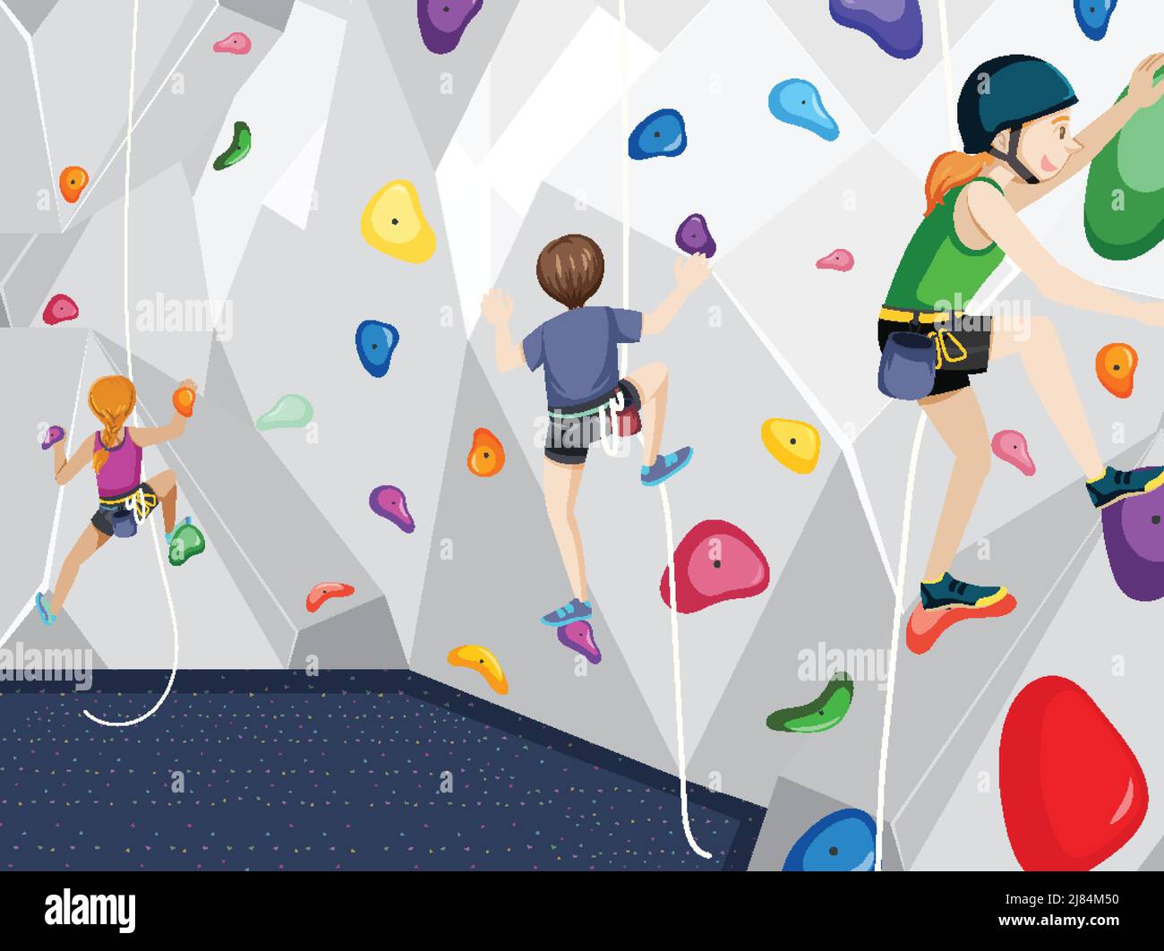 Rock Climbing Wall Cartoon