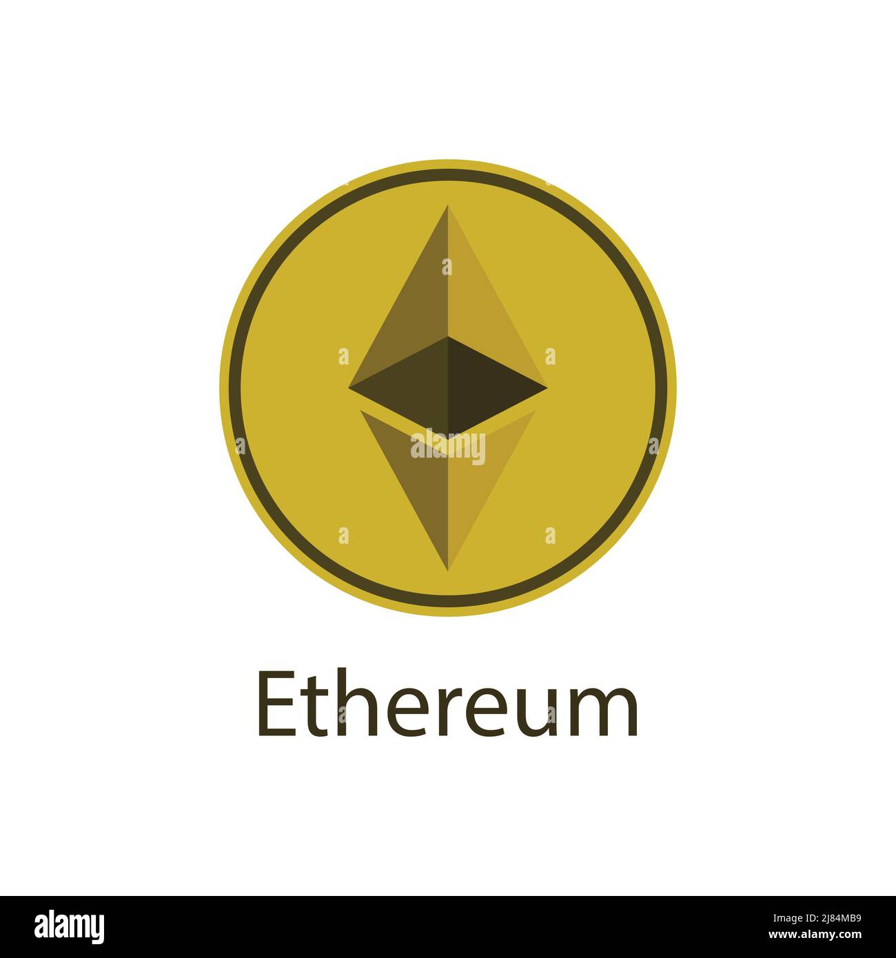 Ethereum icon simbol,coin logo of digital on white background.Vector ...