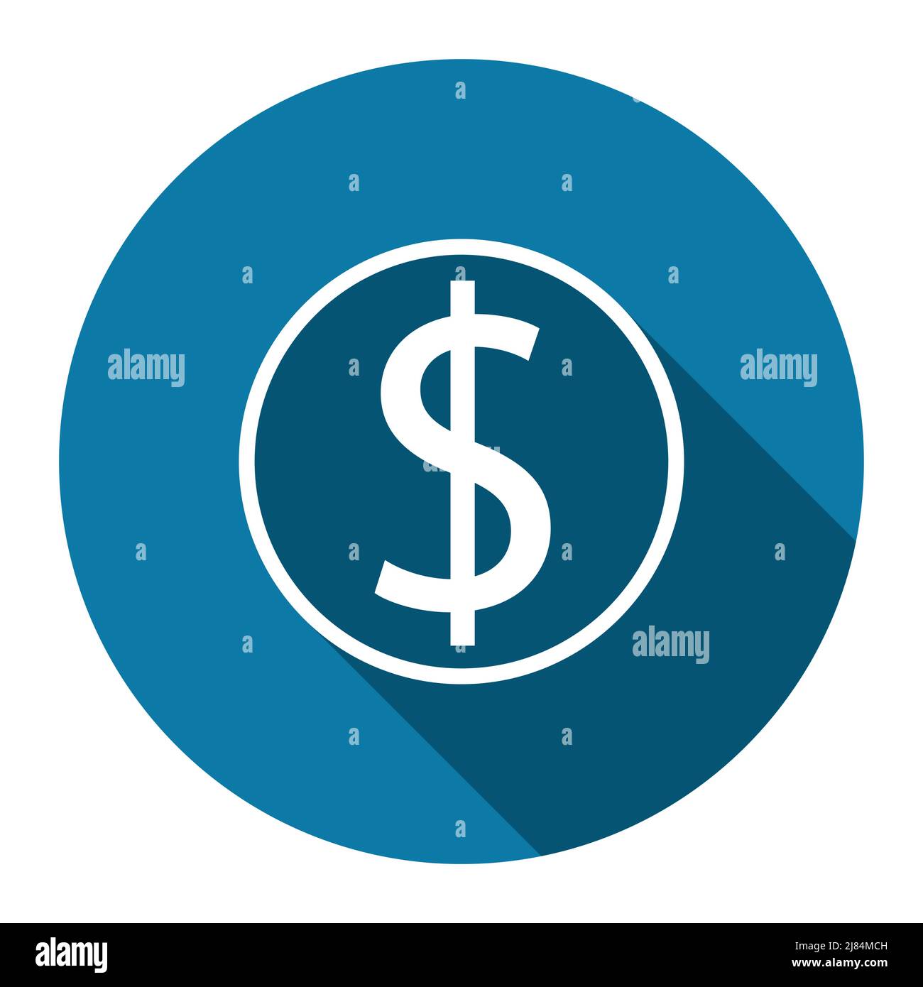 symbol coin dollar with long shadow black,Simple design style.vector ...