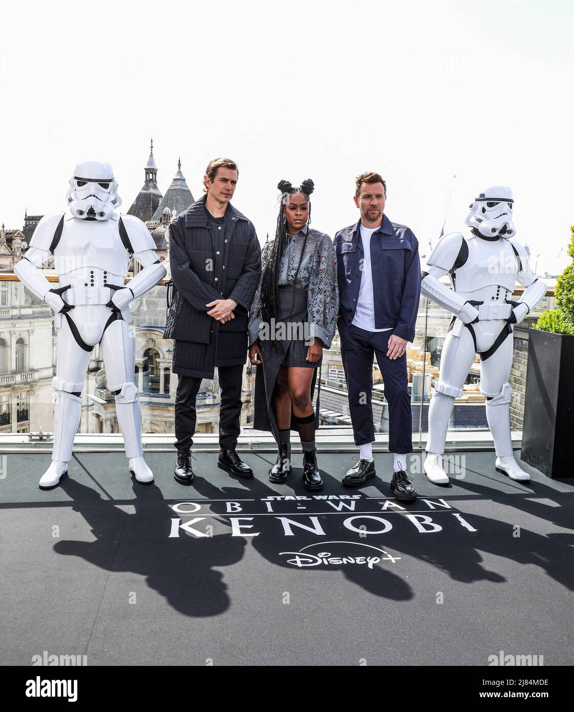 London, UK. 12th May, 2022. Hayden Christensen (L2), Moses Ingram (C ...