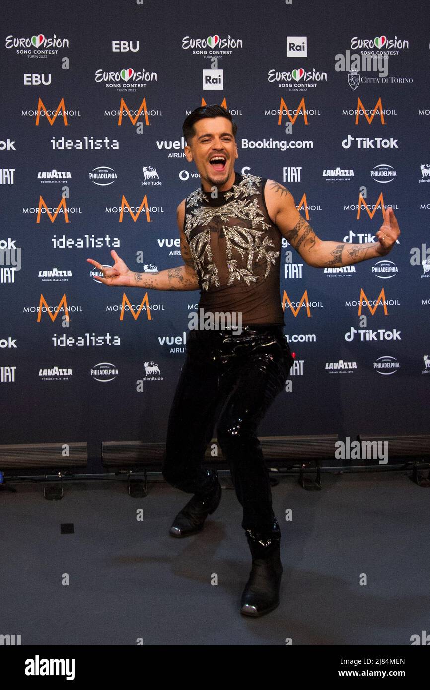Turin, Italy. 12th May2022. Romanian singer WRS photo call after ...