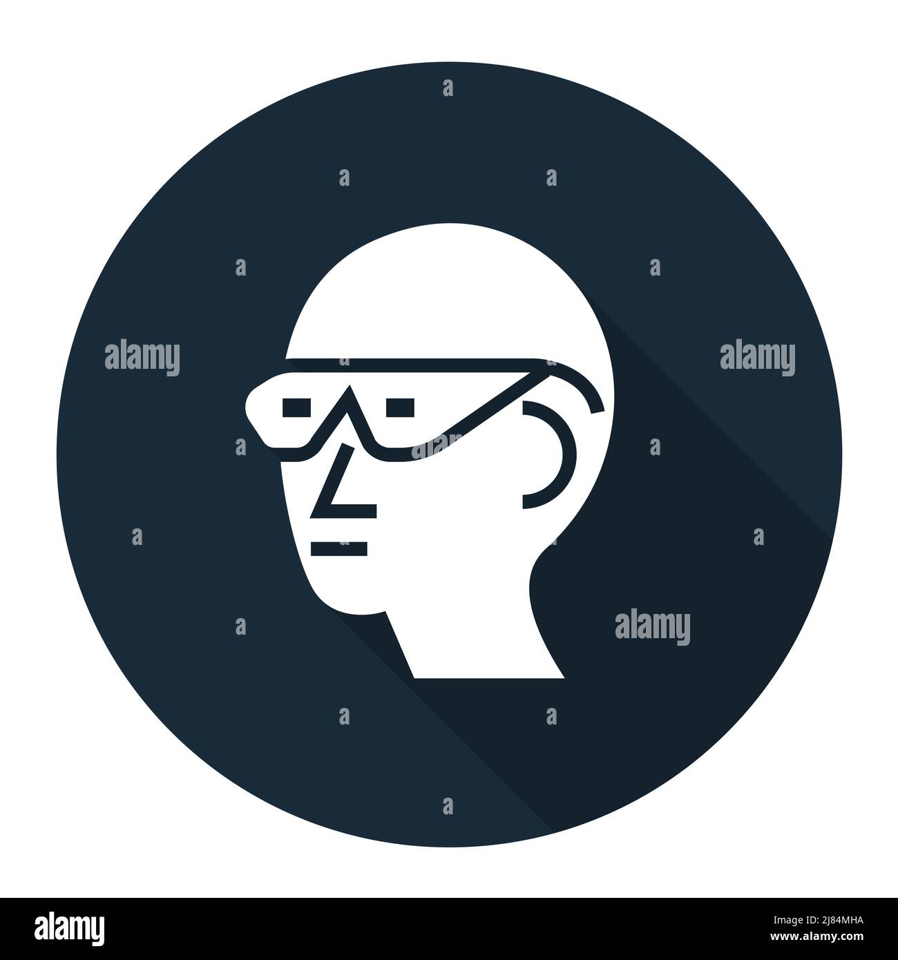 Wear Eye Protection Sign Isolate On White Background,Vector ...