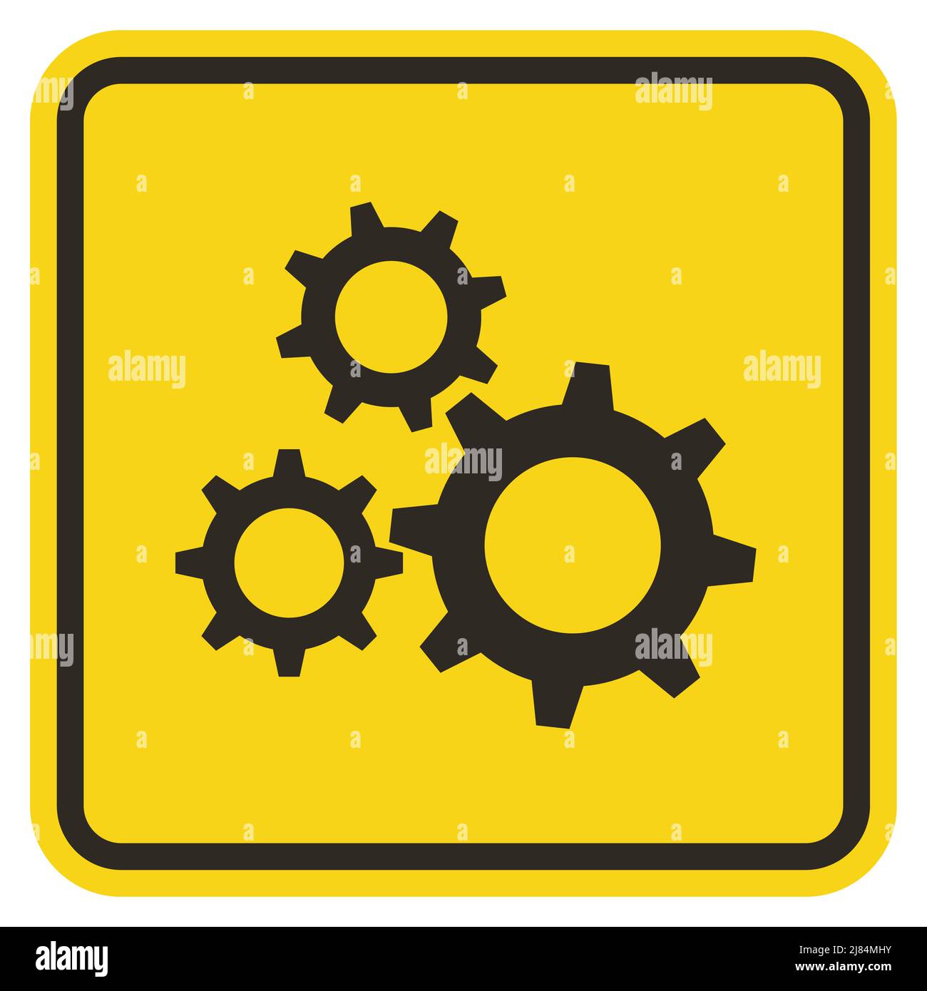 Symbol Service Tool Sign On Yellow Background Stock Vector Image & Art ...