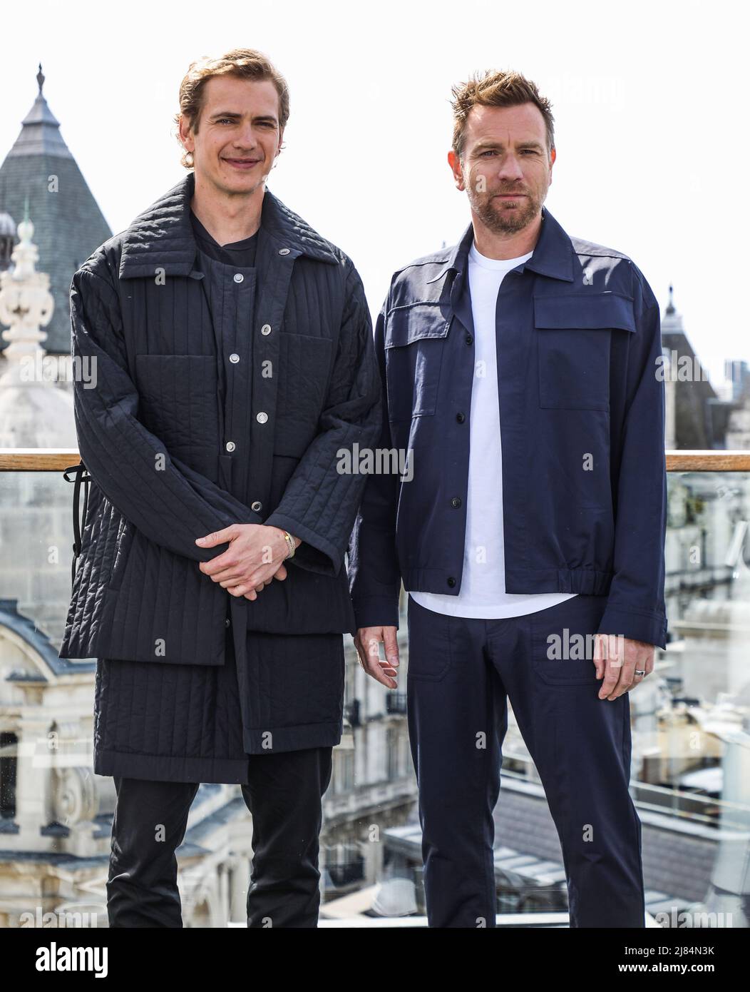 London, UK. 12th May, 2022. Hayden Christensen (L) and Ewan McGregor (R ...