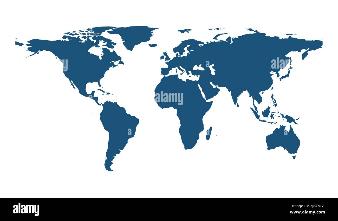 World map vector isolated on white background Stock Vector Image & Art ...