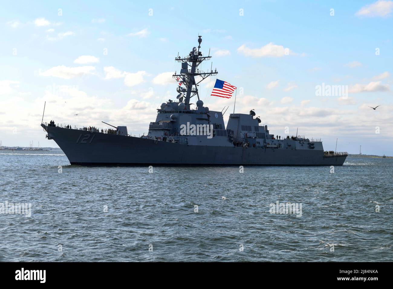 The Arleigh Burke-class destroyer USS Frank E. Petersen Jr. (DDG 121 ...