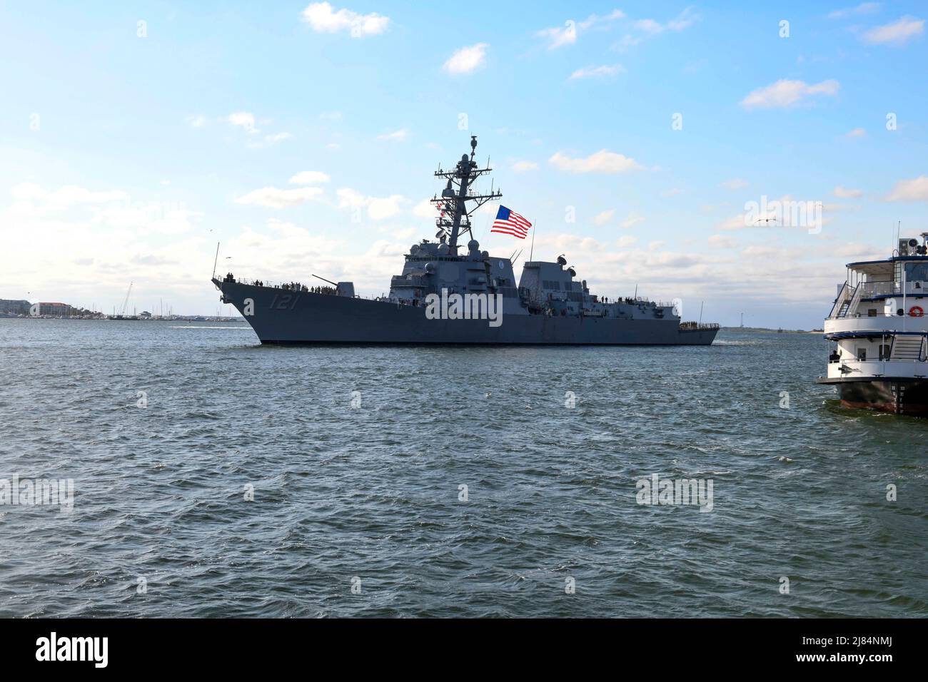 The Arleigh Burke-class destroyer USS Frank E. Petersen Jr. (DDG 121 ...