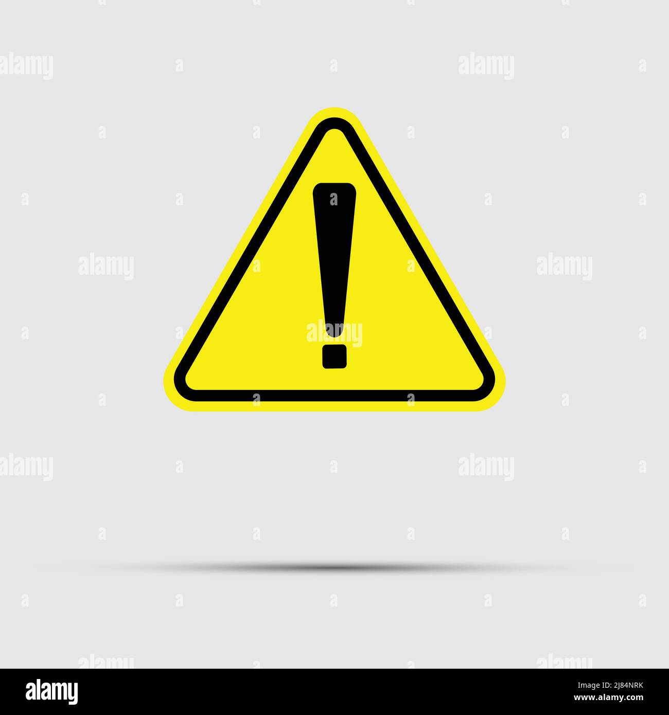 Exclamation mark symbol,Yellow Warning Dangerous icon on white ...